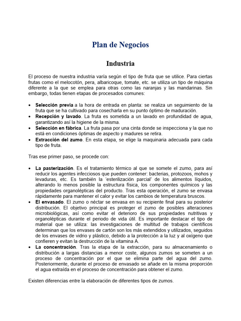 Plan de Negocios | PDF | Marca | Calidad (comercial)