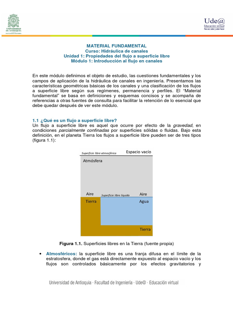 HC Matfundamental Unidad 1 Modulo 1 | PDF | Canal | Descarga (hidrología)