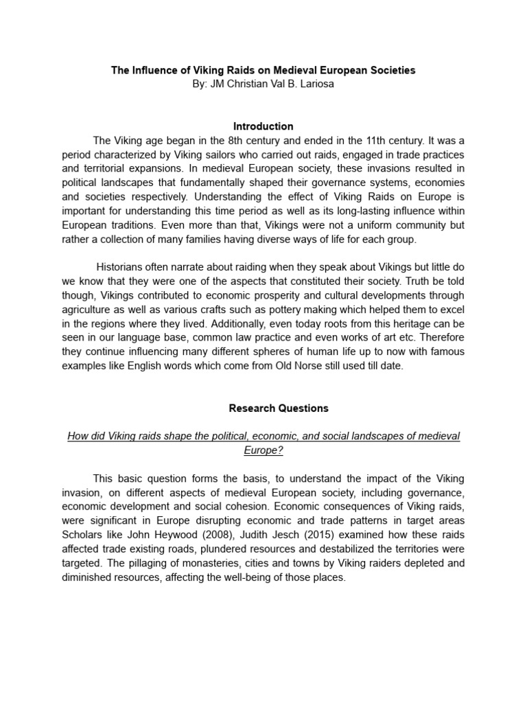 Viking Raids' Impact on Medieval Europe | PDF | Vikings | Viking Age