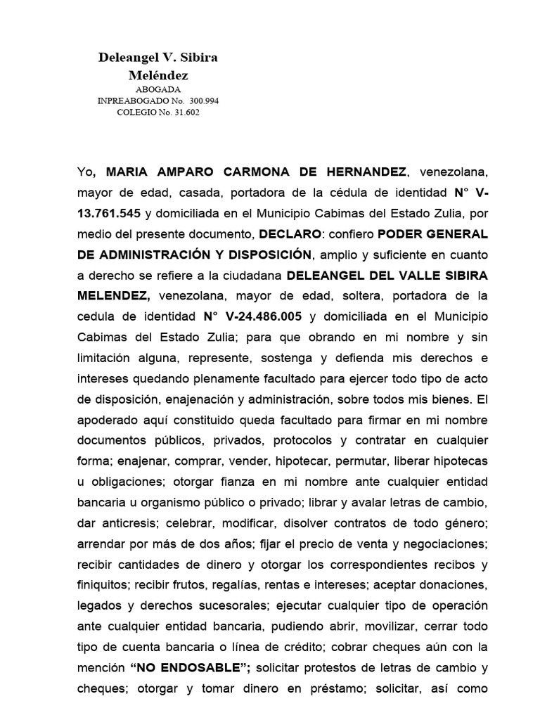 Poder General | PDF | Cheque | Bancos