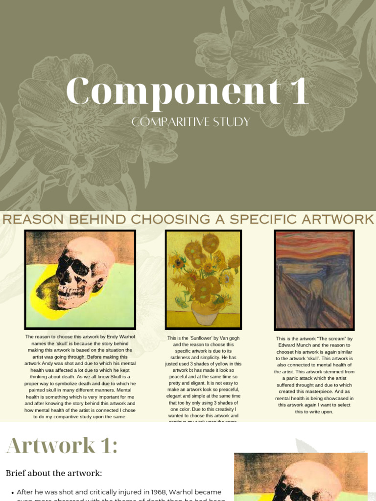 Comparative Study of Iconic Artworks | PDF | Composition (Visual Arts) | Paintings