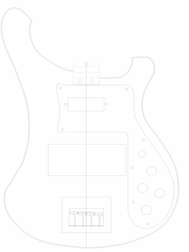 Rickenbaker 4001 Plan Real Size | PDF