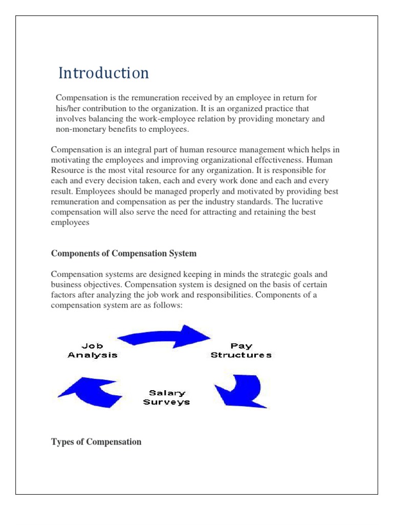 Components of Compensation System | PDF | Employee Benefits | Wage