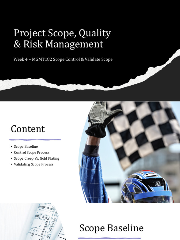 Week 4 - Validate Scope Control | PDF | Project Management | Evaluation