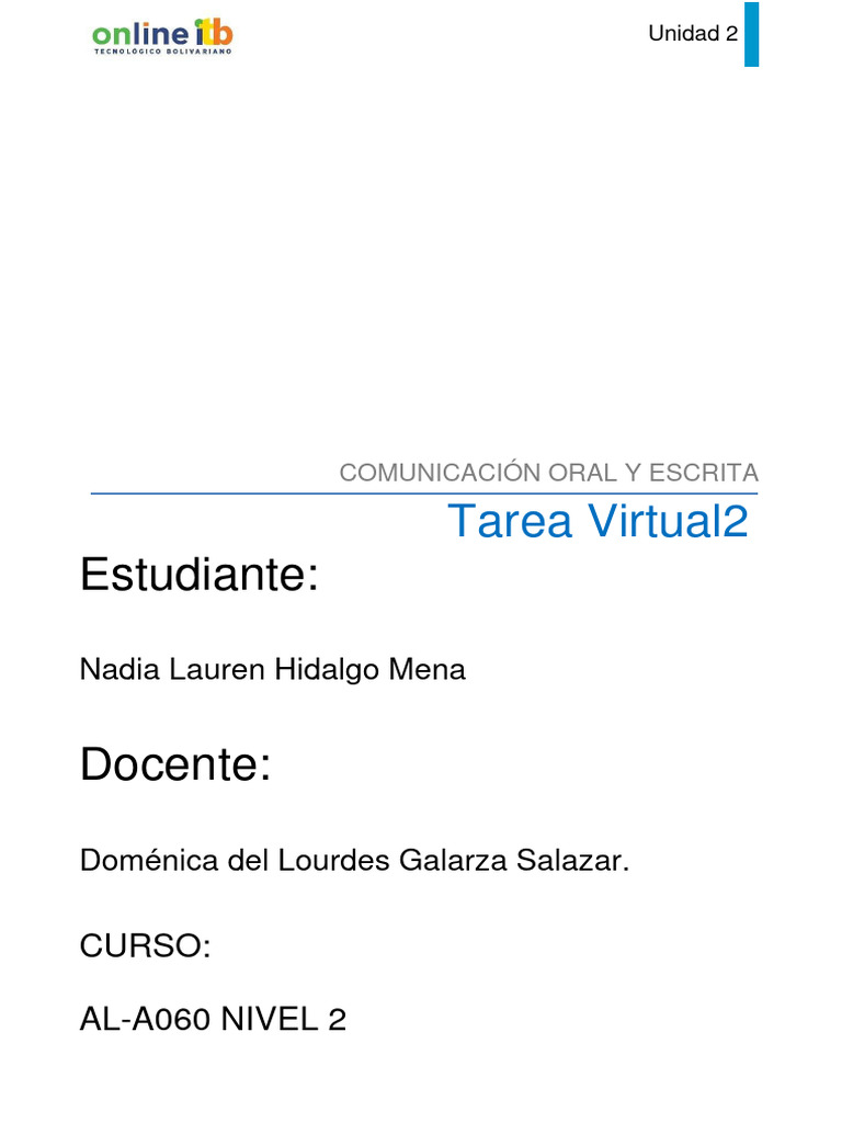 Tarea 2 de Comunicacion Nadia Actividad 1 | PDF | Comunicación | Comunicación humana