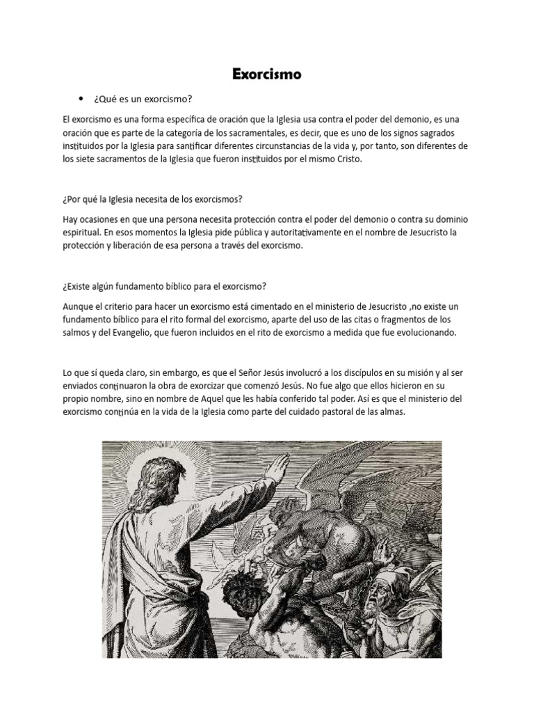 Qué es el Exorcismo y sus Tipos | PDF | Exorcismo | Iglesia Católica