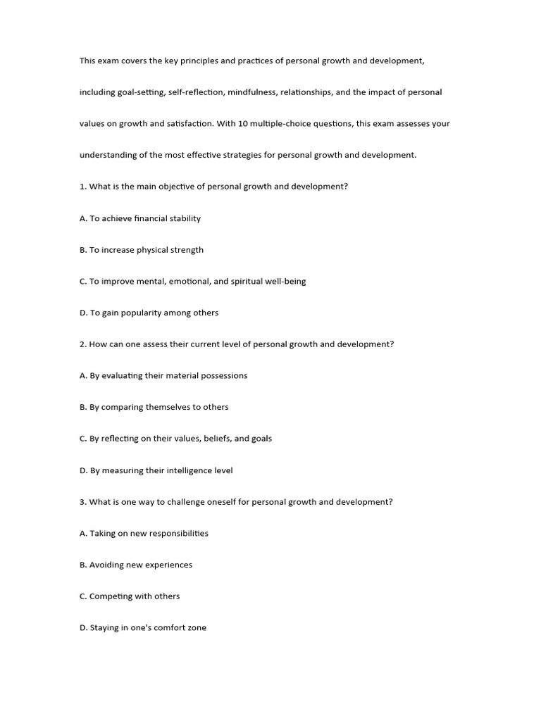 Perdev Midterm Exam 2024 | PDF | Goal | Personal Development Perdev Midterm Exam 2024 | PDF | Goal | Personal Development