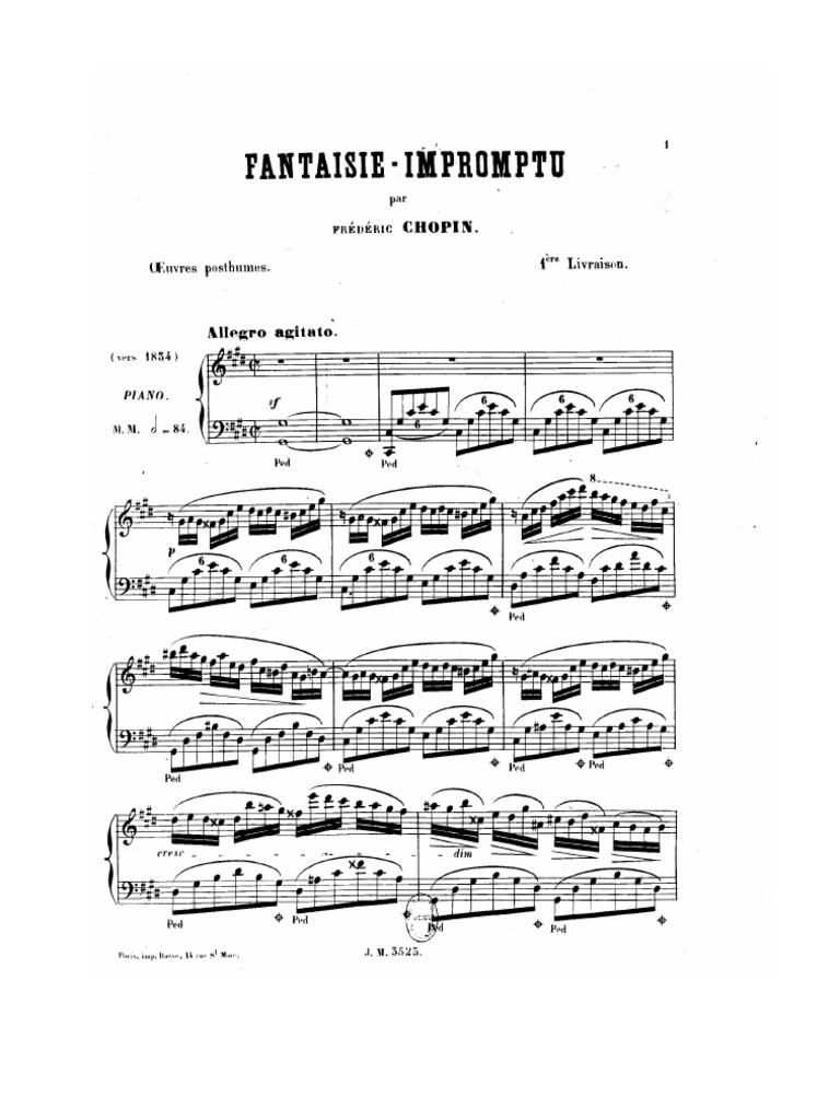 Chopin - Fantaisie-Impromptu (Op. 66) - 1834 | PDF