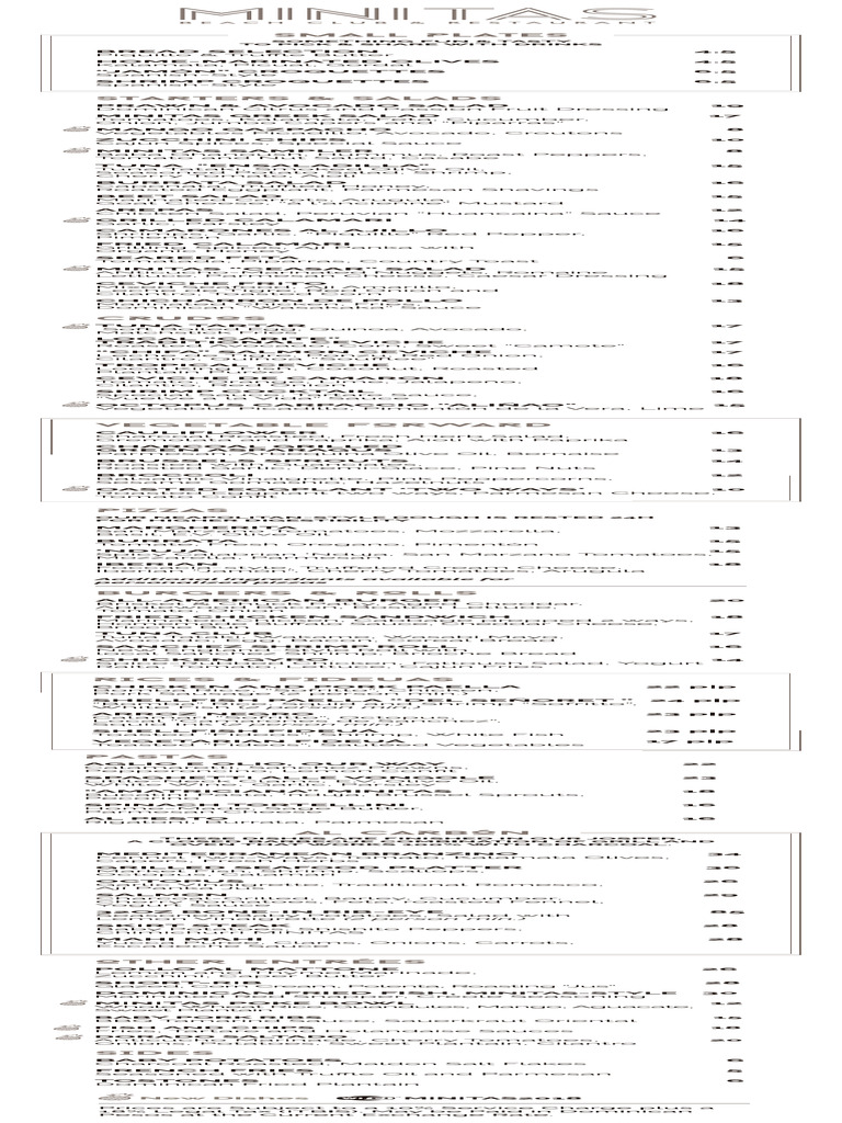 Minitas Menu 1 | PDF