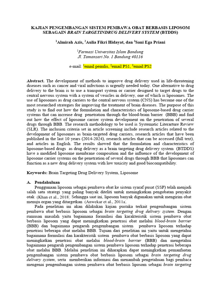 Jurnal Almirah | PDF | Liposome | Biology