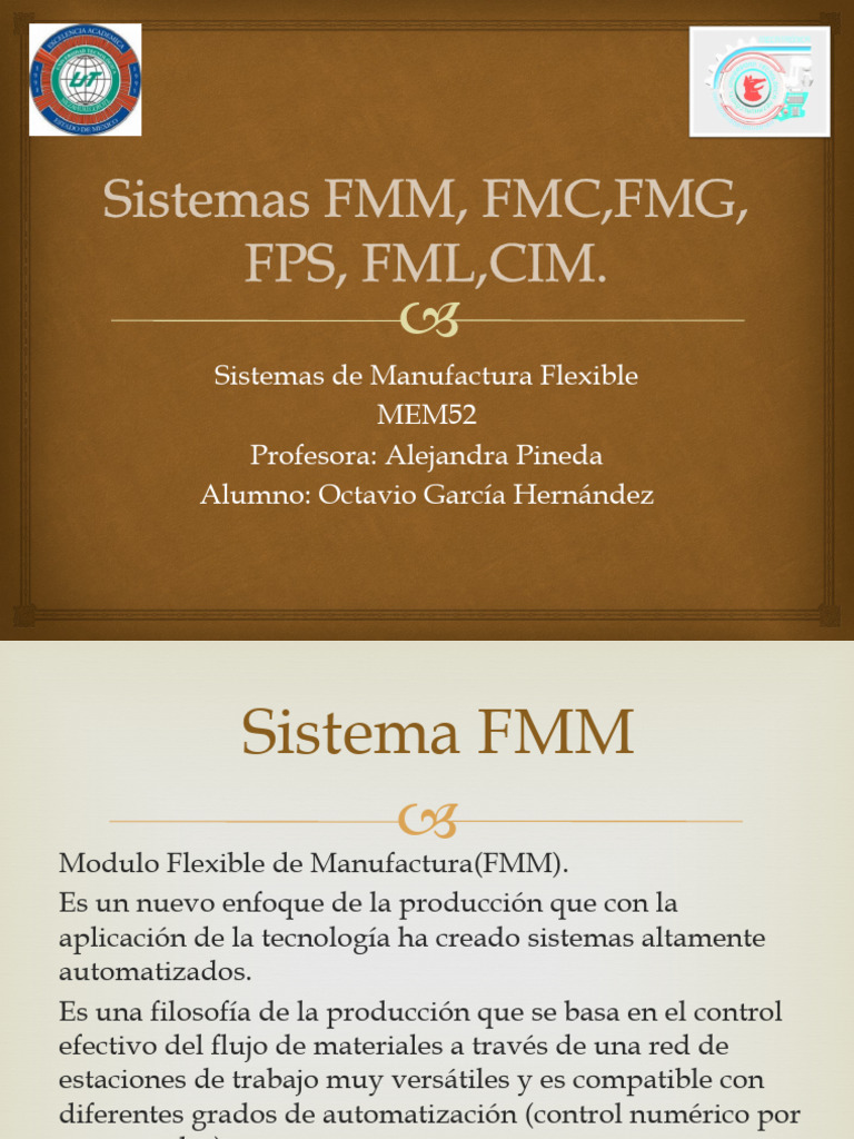 Sistemas FMM, FMC, FMG, FPS, FML, CIM | PDF | Robot | Robótica