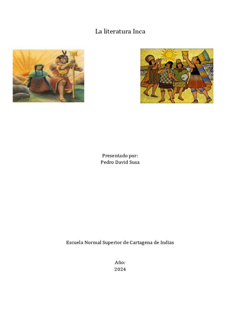 La Literatura Inca | PDF | Imperio Inca | Poesía