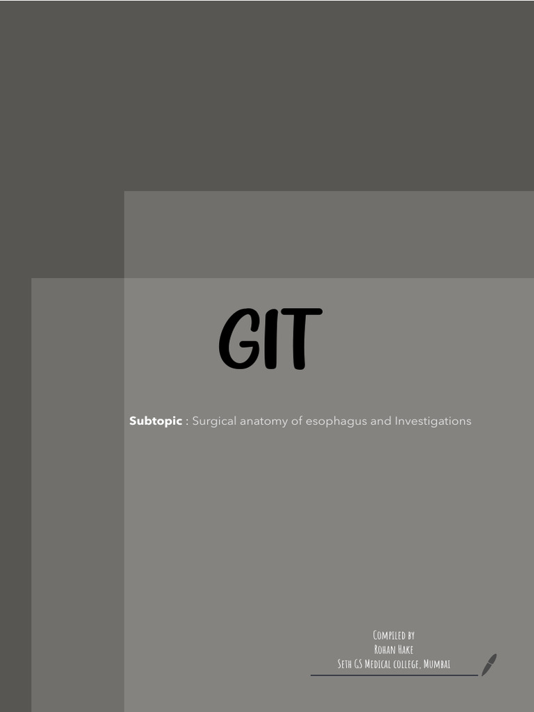 Egurukul - GIT Part 1 | PDF | Esophagus | Stomach