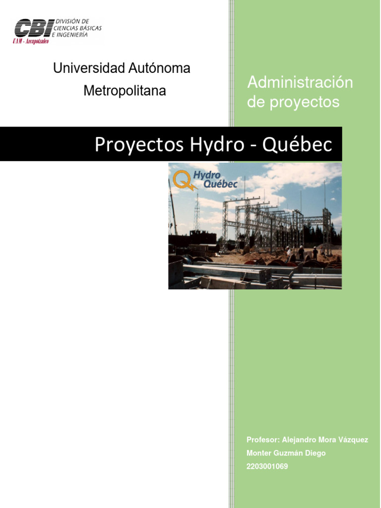Proyectos de Hydro-Québec en Quebec | PDF | Ingenieria Eléctrica ...