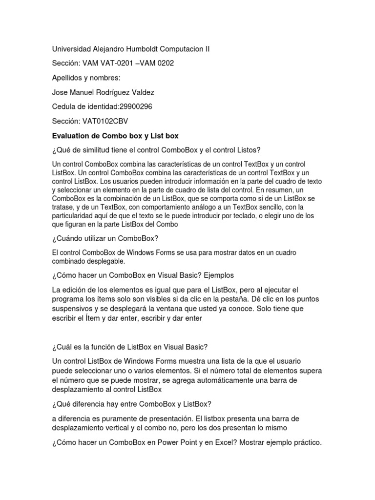 Jose M. Rodriguez V. VAT0201CBV Evaluacion 5 de Computacion II | PDF | Microsoft PowerPoint ...