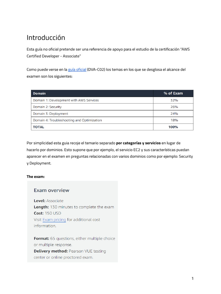 Guía Certificación AWS Certified Developer - Associate | PDF ...