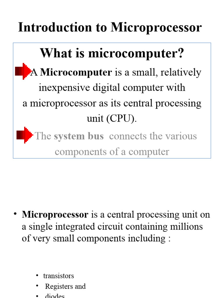 Chapter - 1 | PDF | Microprocessor | Central Processing Unit