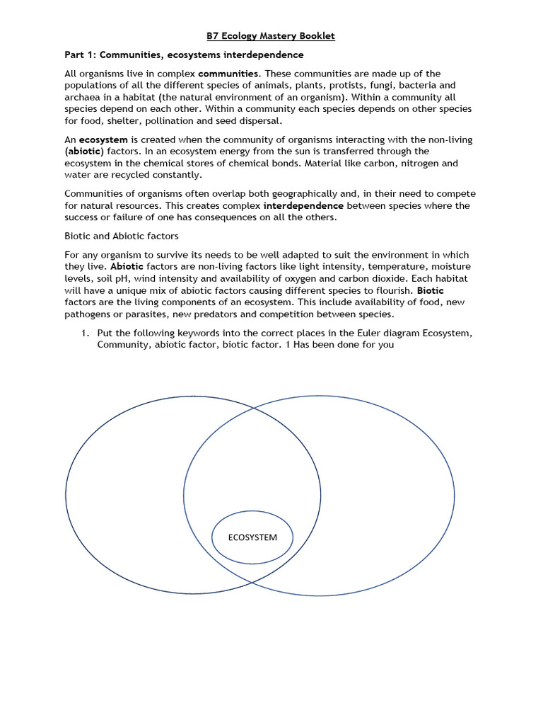 Ecology Revision - Previous Topics | PDF | Biogas | Climate Change