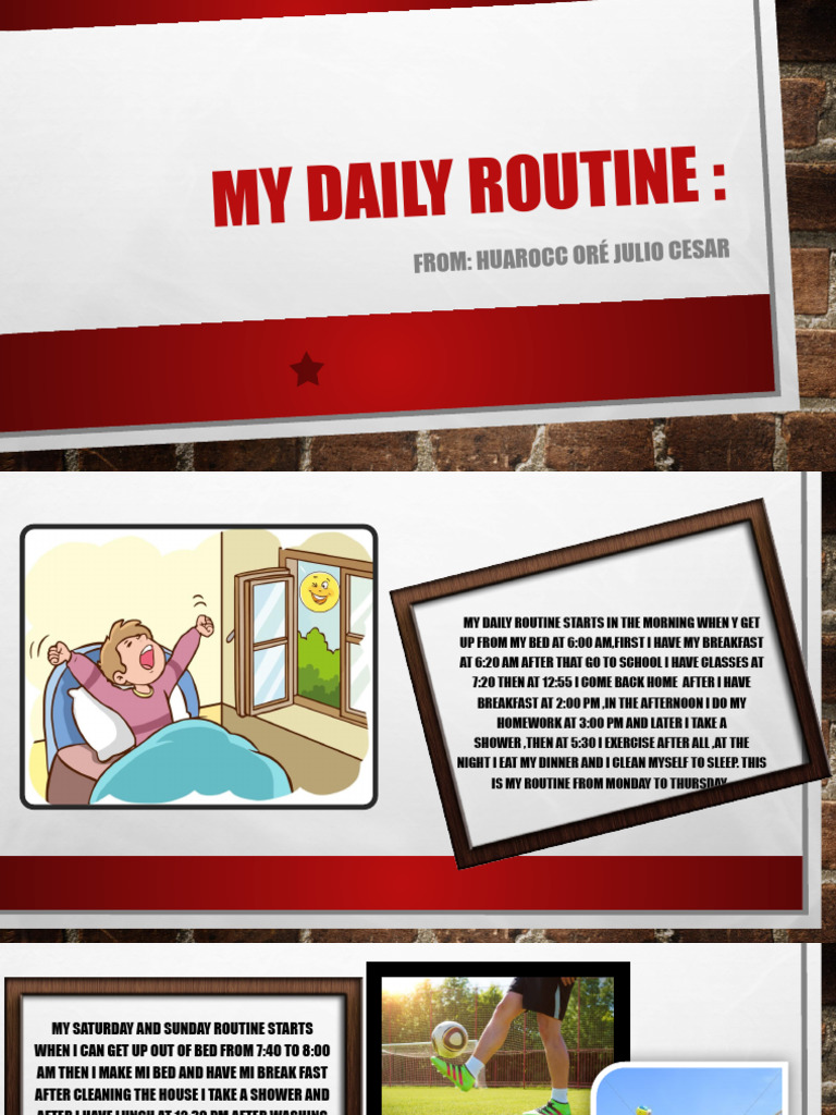 My Daily Routine | PDF | Self-Improvement | Wellness