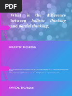 The Difference Between Holistic Thinking and Partial Thinking | PDF ...