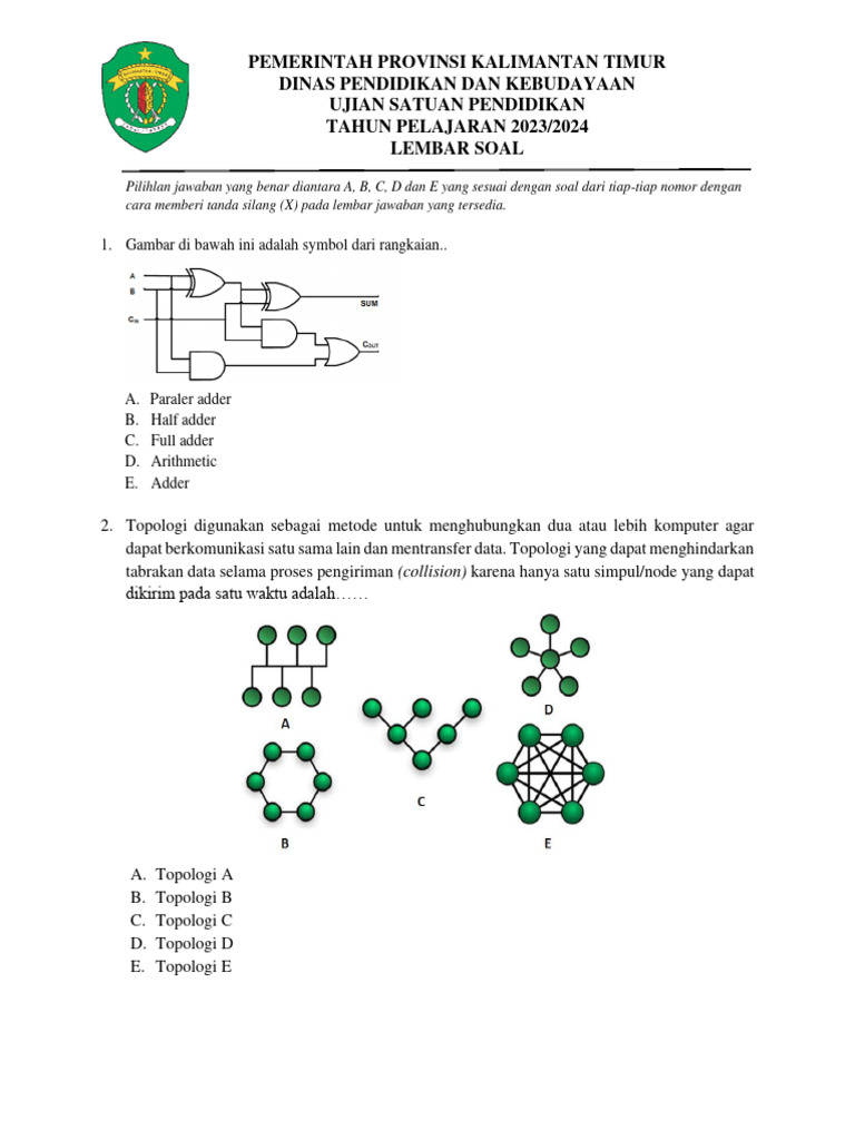 Usp Dasar Kejuruan TKJ 2024 | PDF | Metode & Bahan Ajar | Teknologi ...