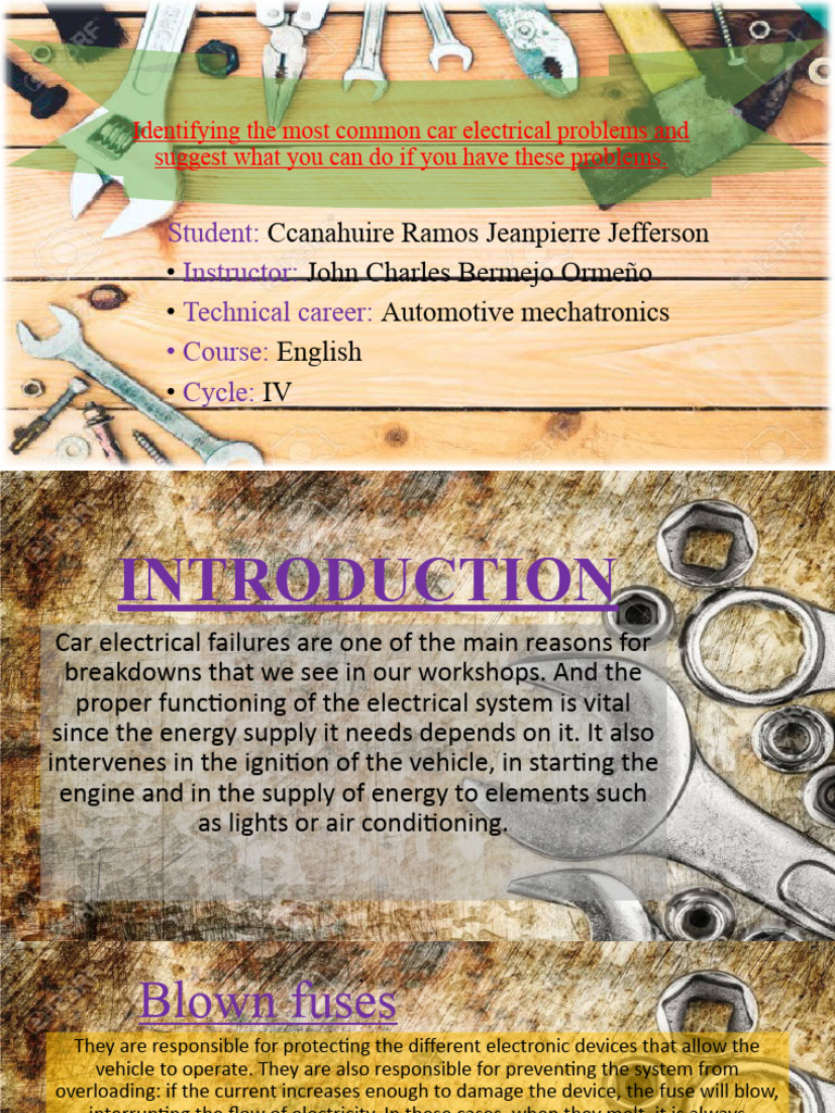 Common Car Electrical Issues Explained | PDF | Fuse (Electrical) | Car
