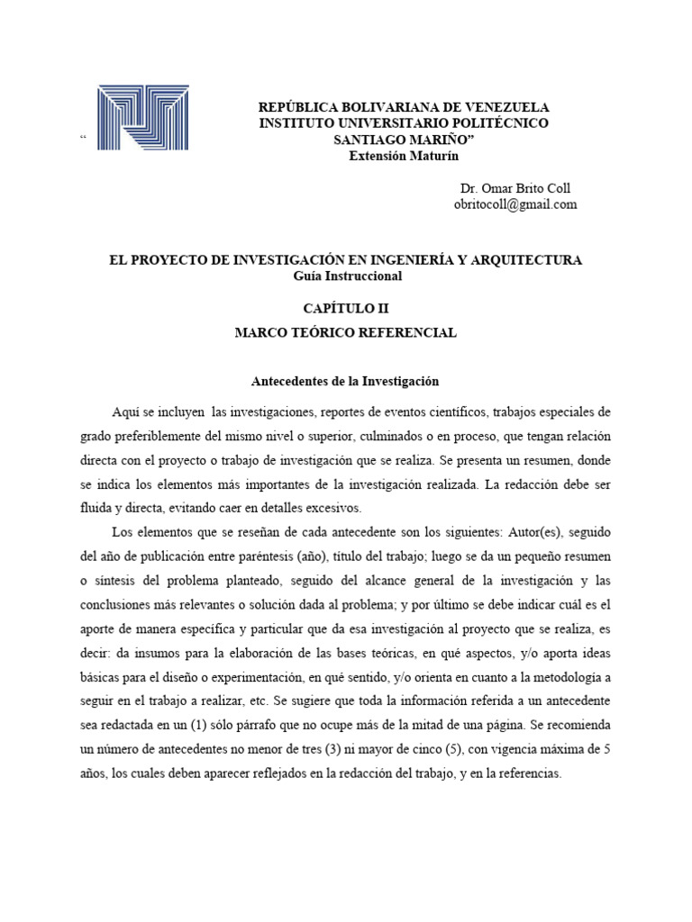 MARCO TEORICO REFERENCIAL... Proyecto. | PDF | Teoría | Diseño