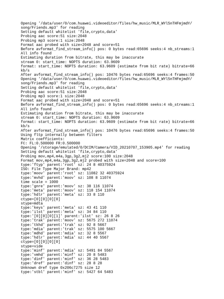 Av Log | Download Free PDF | Bit Rate | Computer Data