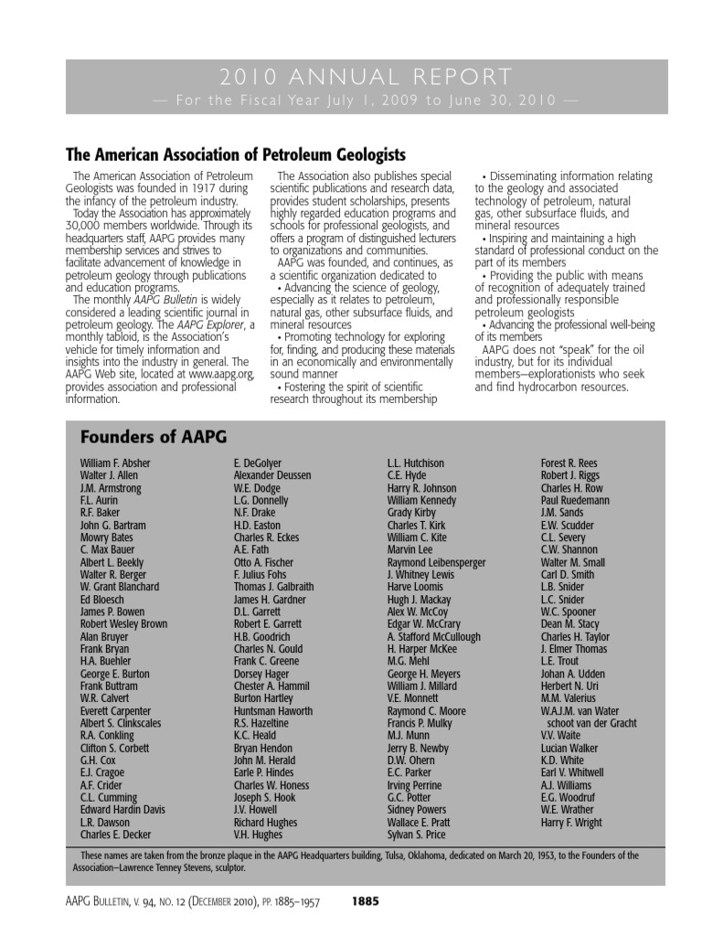 2010 AAPG Annual Report | PDF | Government Budget Balance