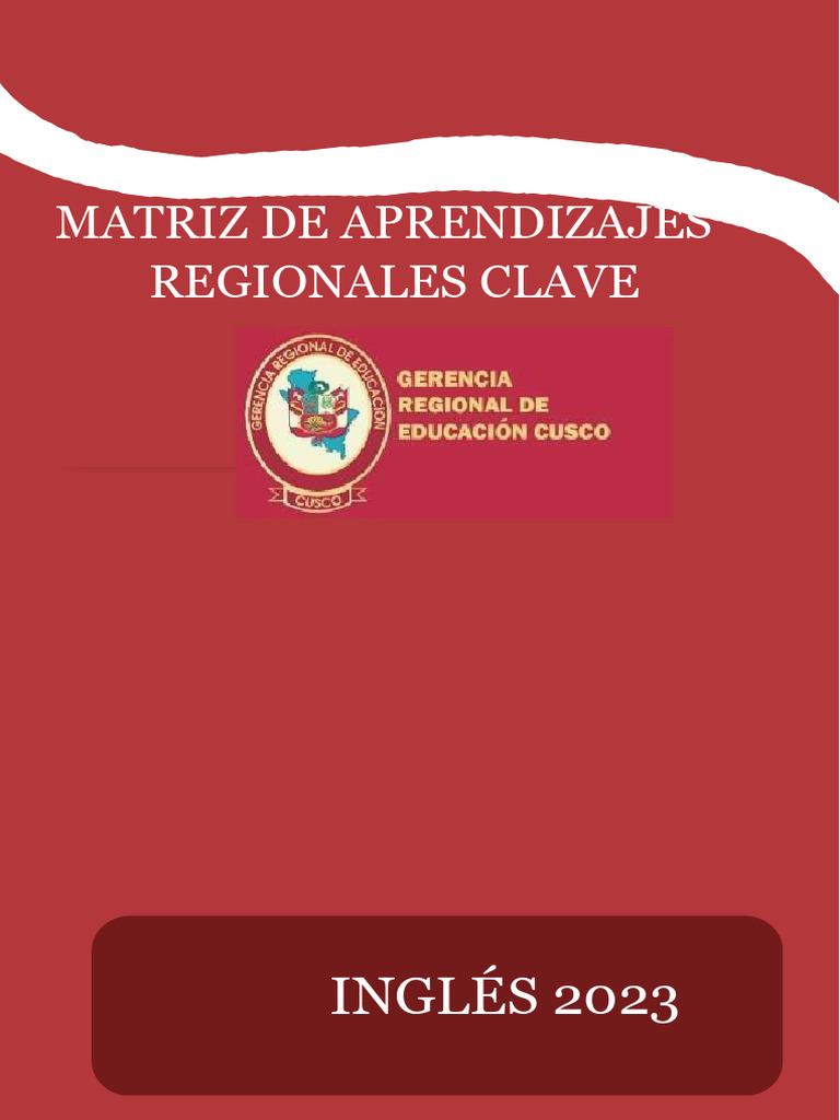 Inglés Matriz de Aprendizajes Regionales Clave | PDF | Comunicación no ...