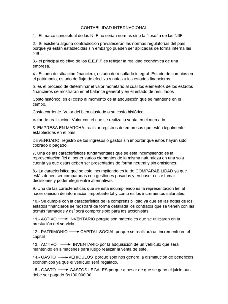 Contabilidad Internacional - Solucion | PDF | normas internacionales de ...