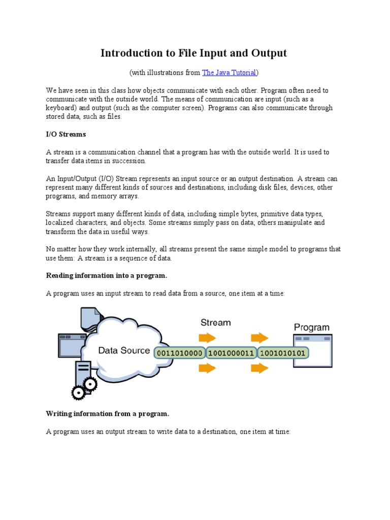 Introduction To File Input and Output | PDF | Input/Output | Computer Program