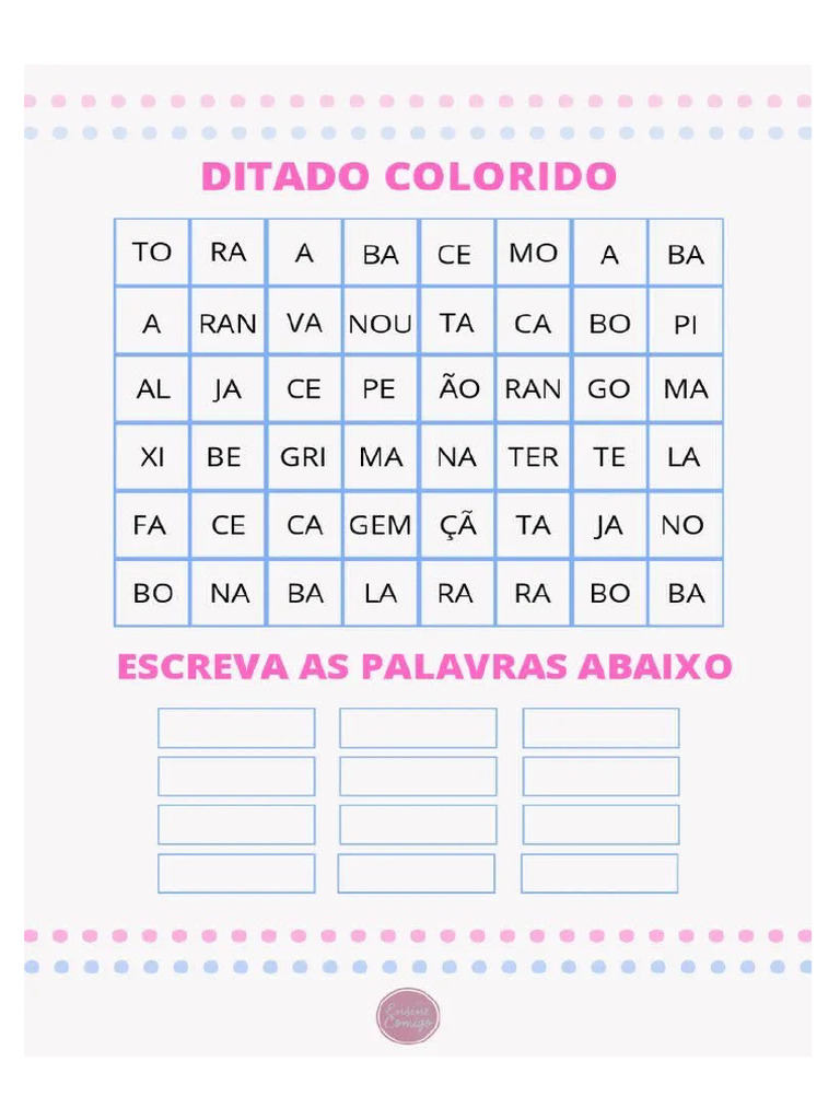 Ditado Colorido | PDF