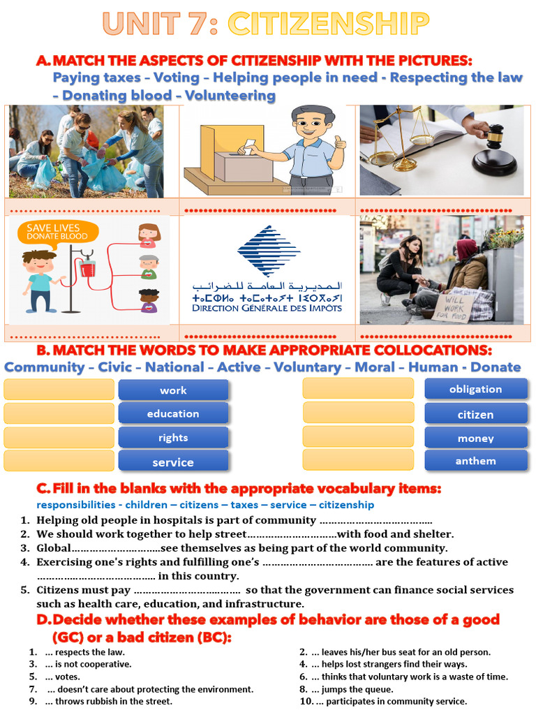 Citizenship Vocabulary-1 | PDF