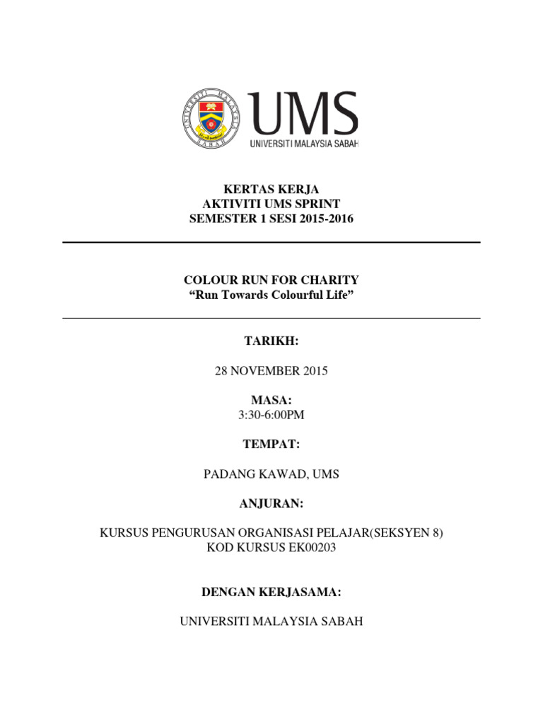 FORMAT KERTAS KERJA Contoh Penuh | PDF