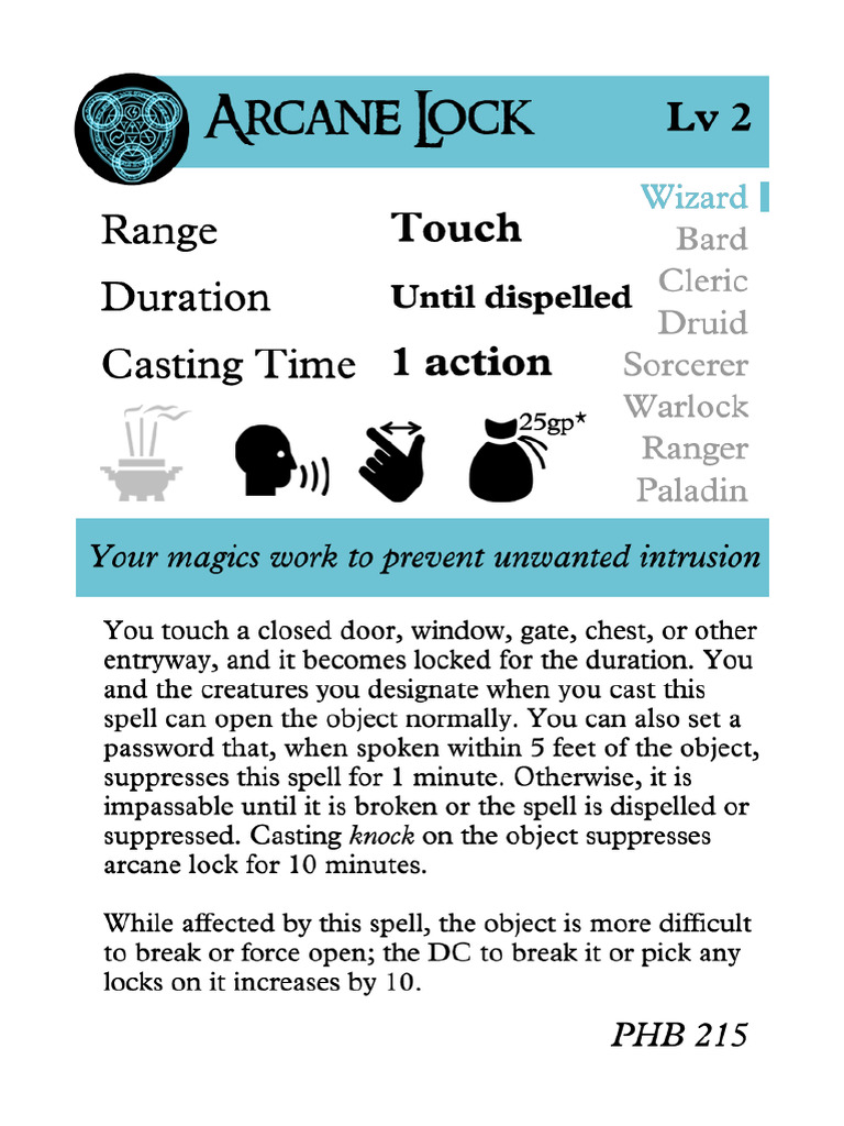 Arcane Lock | PDF