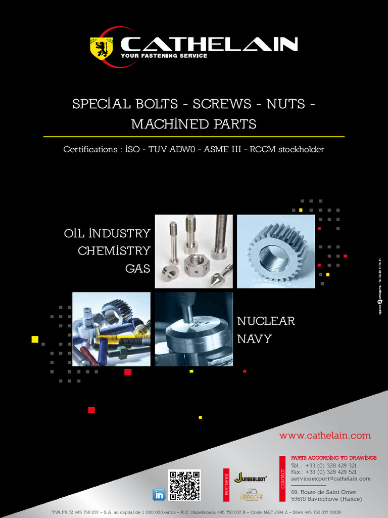 Special Bolts Documentation | PDF | Machining | Metalworking