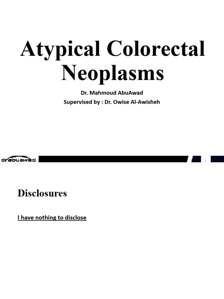 Atypical Colorectal Neoplasms | PDF | Colorectal Cancer | Metastasis