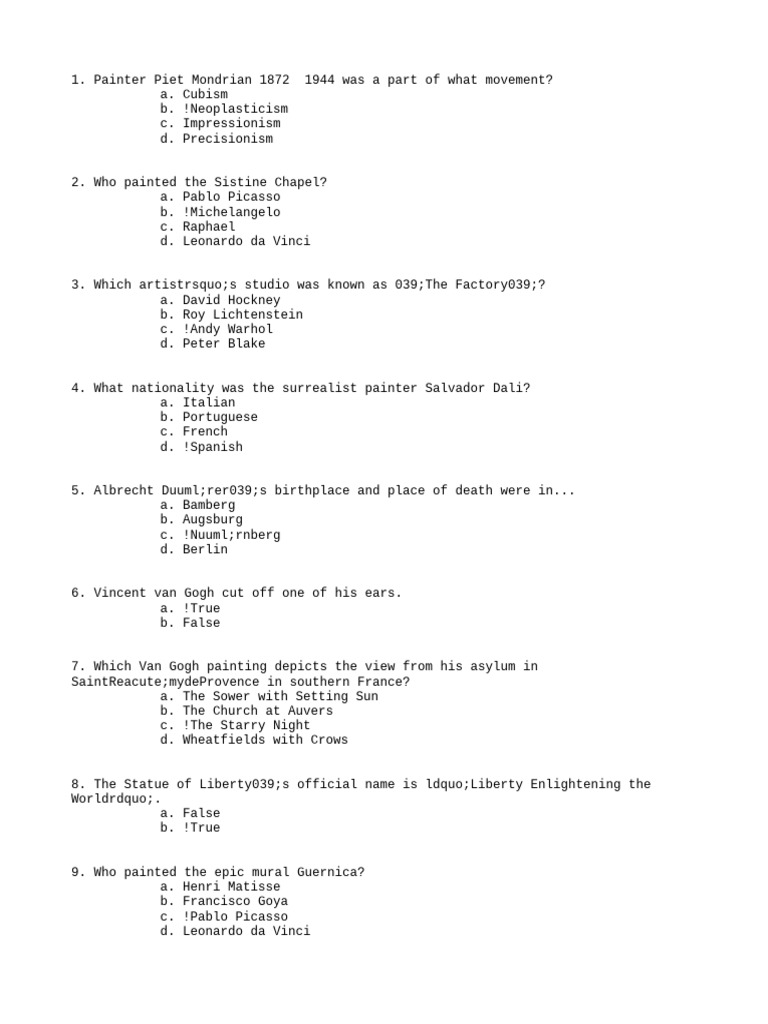 ART169 Art History Paper Fall 2022 8 | PDF | Art Movements | Paintings