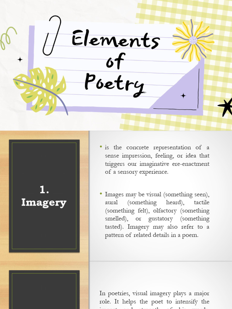 Elements of Poetry | PDF | Senses | Metaphor