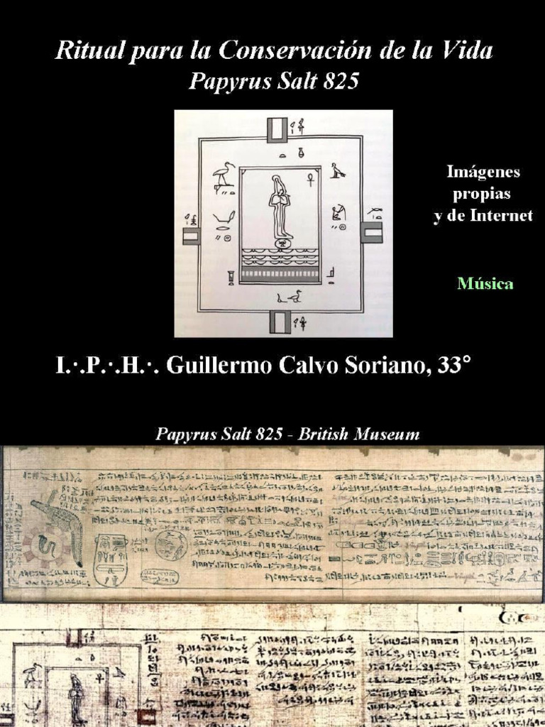 Ritual para La Conservación de La Vida - Imágenes. I. .P. .H. . Guillermo Calvo Soriano, 33° | PDF