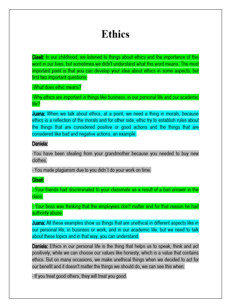 Ethics | PDF | Psychology | Behavioural Sciences