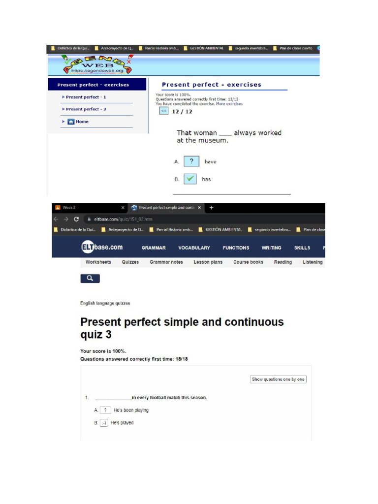 Tarea de Present Simple & Continuous | PDF