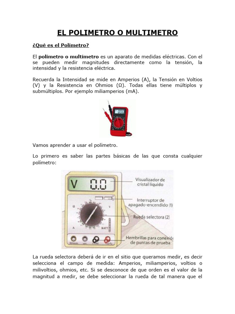 El Polimetro o Multimetro | PDF