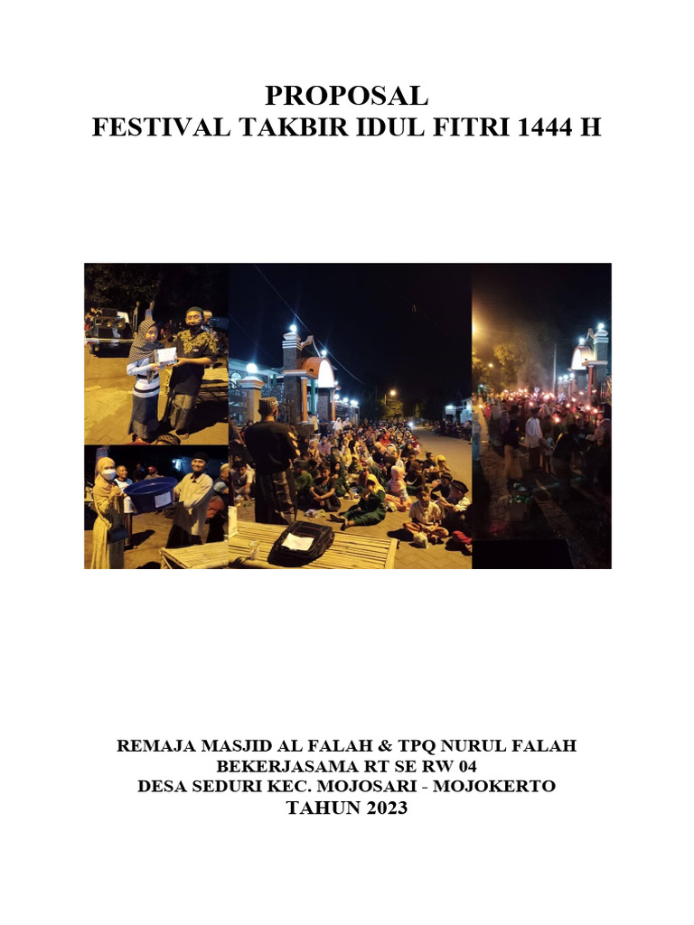 Proposal Kegiatan Takbir Keliling | PDF