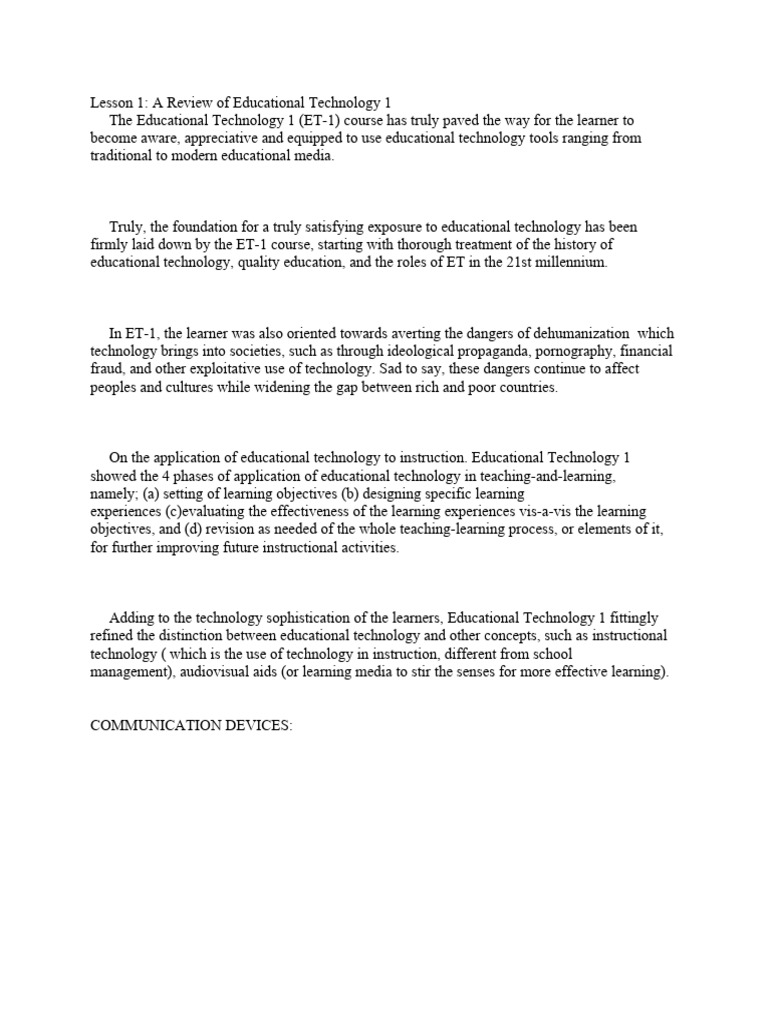 Technology For Teachinng and Learning 2 | PDF | Constructivism ...