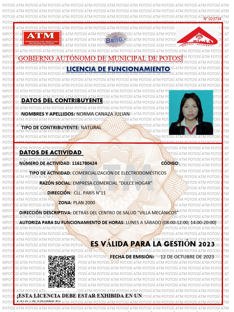 Licencia de Funcionamiento | PDF