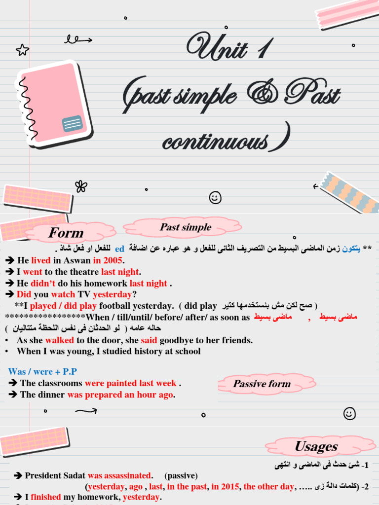 Past Simple and Continuous Tenses Guide | PDF