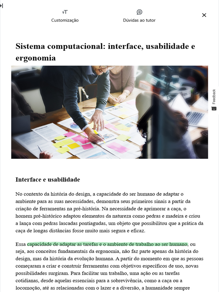 2 - Sistema Computacional - Interface, Usabilidade e Ergonomia 1 | PDF | Fatores humanos e ...