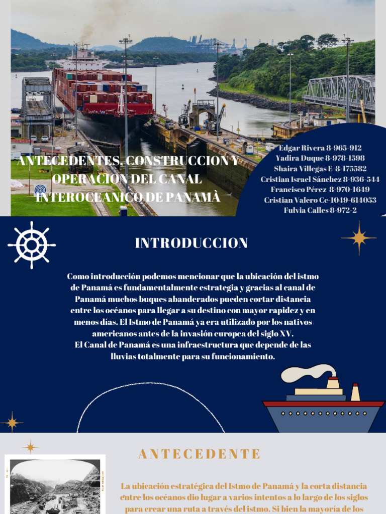 Antecedentes, Construccion y Operacion Del Canal Interoceanico de ...